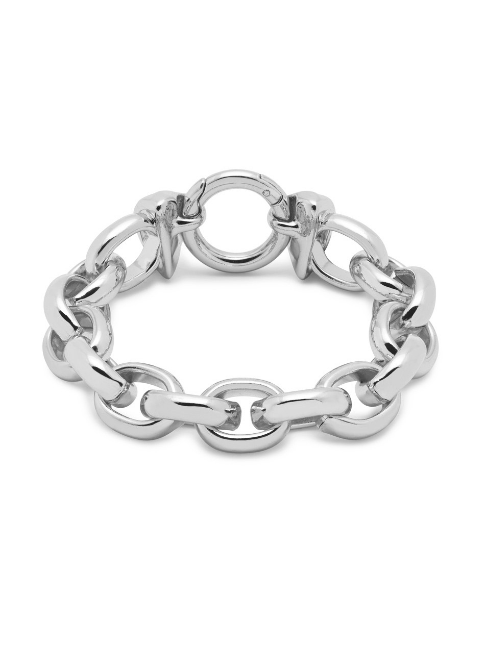 Lydia Tomlinson Medina Chunky Chain Ring-Clasp Bracelet in Silver Lydia Tomlinson Medina Chunky Chain Ring-Clasp Bracelet in Silver