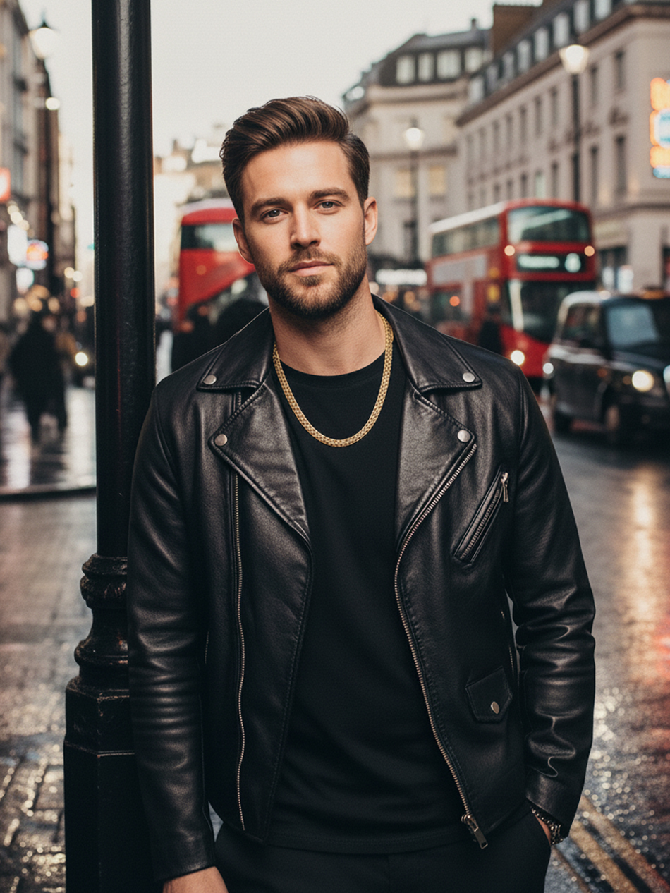 Monaco Brick Chain Link Necklace in Gold