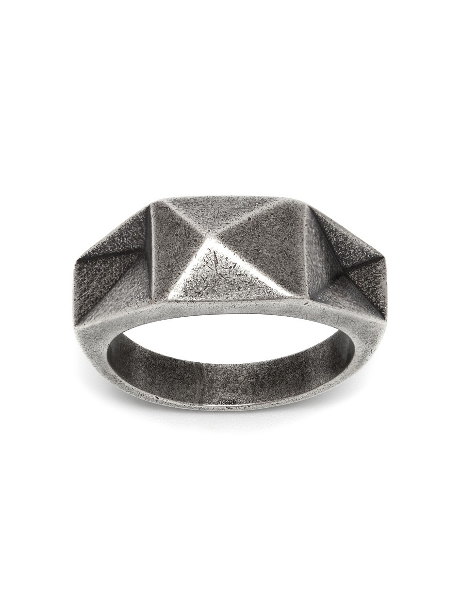 Aged Silver In 'n' Out Ring - In 'n' Out Silver Ring - AW16