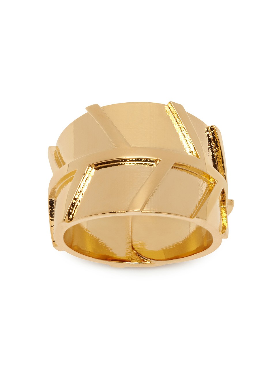 Leaf Ring in Gold - Leaf Patterned Ring - AW16 Collection