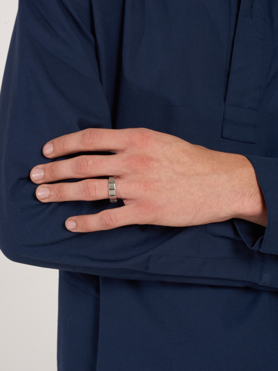 Layers Ring in Aged Silver