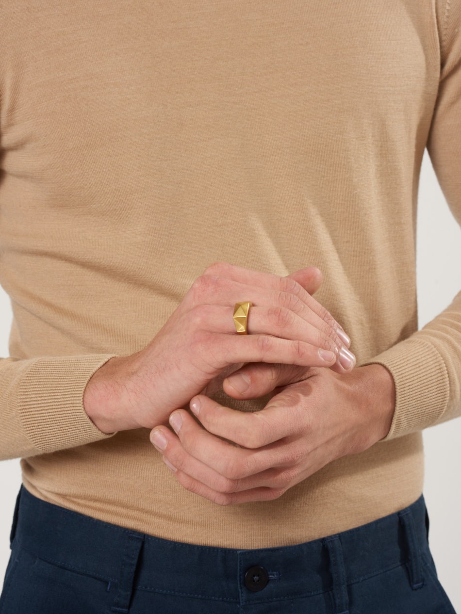 In 'n' Out Ring in Brushed Gold - AW16 Collection